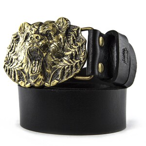 Grizzly Bear Belt Buckle, Wild North American Brown Bear Solid Brass or ...