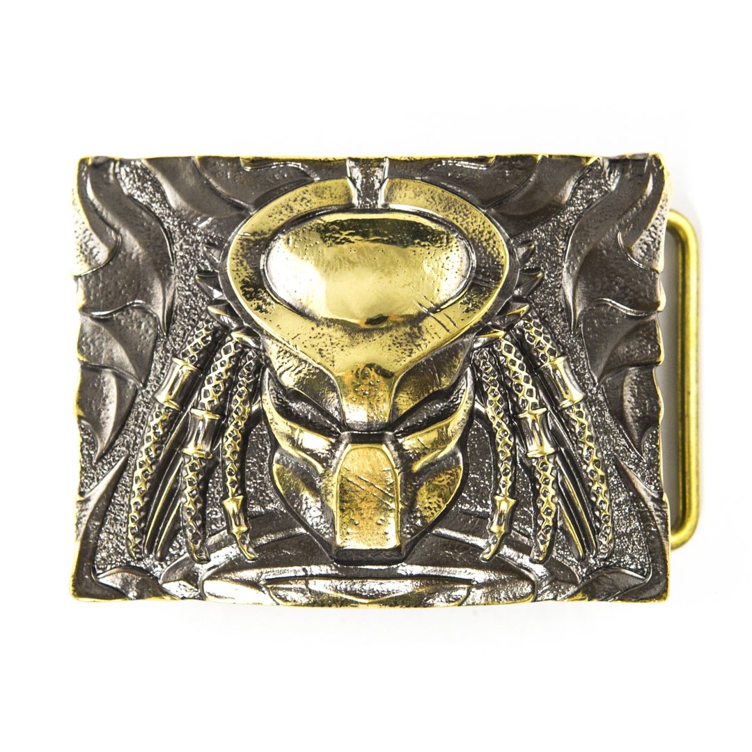 Predator Solid Brass Belt Buckle, Extraterrestrial Monster Trophy ...