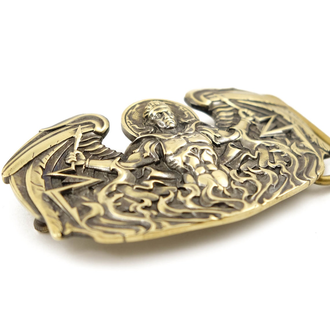 Archangel Uriel Belt Buckle, Saint Uriel Auriel Christian Accessory, St ...