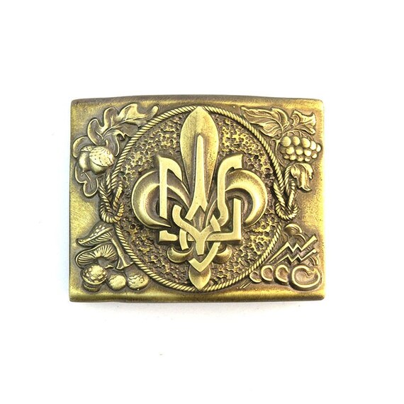 Plast Belt Buckle Scout Symbol Buckle Buckle With Lily | Etsy