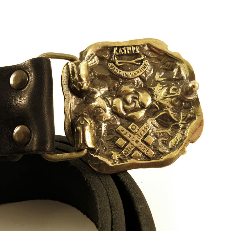 Leather Belt With Brass Buckle “rose”, Belt With Flowers, Rose Leather ...