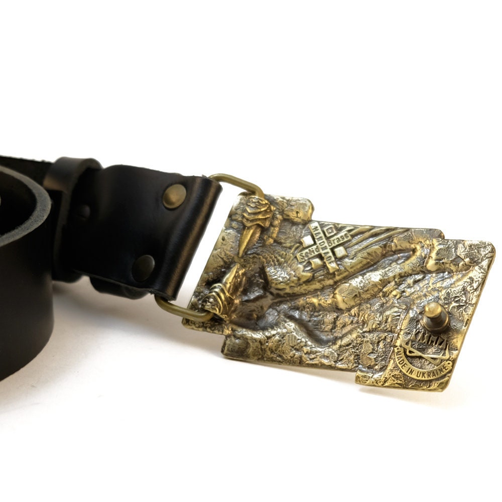 Leather Belt With Free Bird Buckle Handmade Hunting Falcon - Etsy