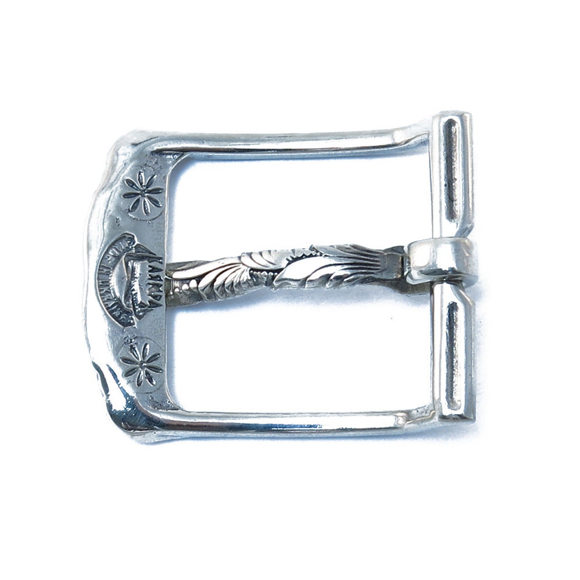 Belt buckle Asters Classic Petrykivka pin type solid belt | Etsy