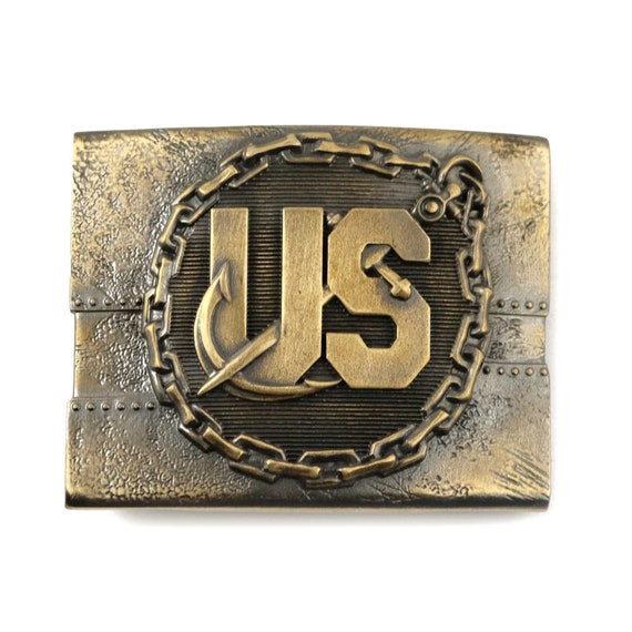 The United States Navy USN Belt Buckle Handmade American - Etsy
