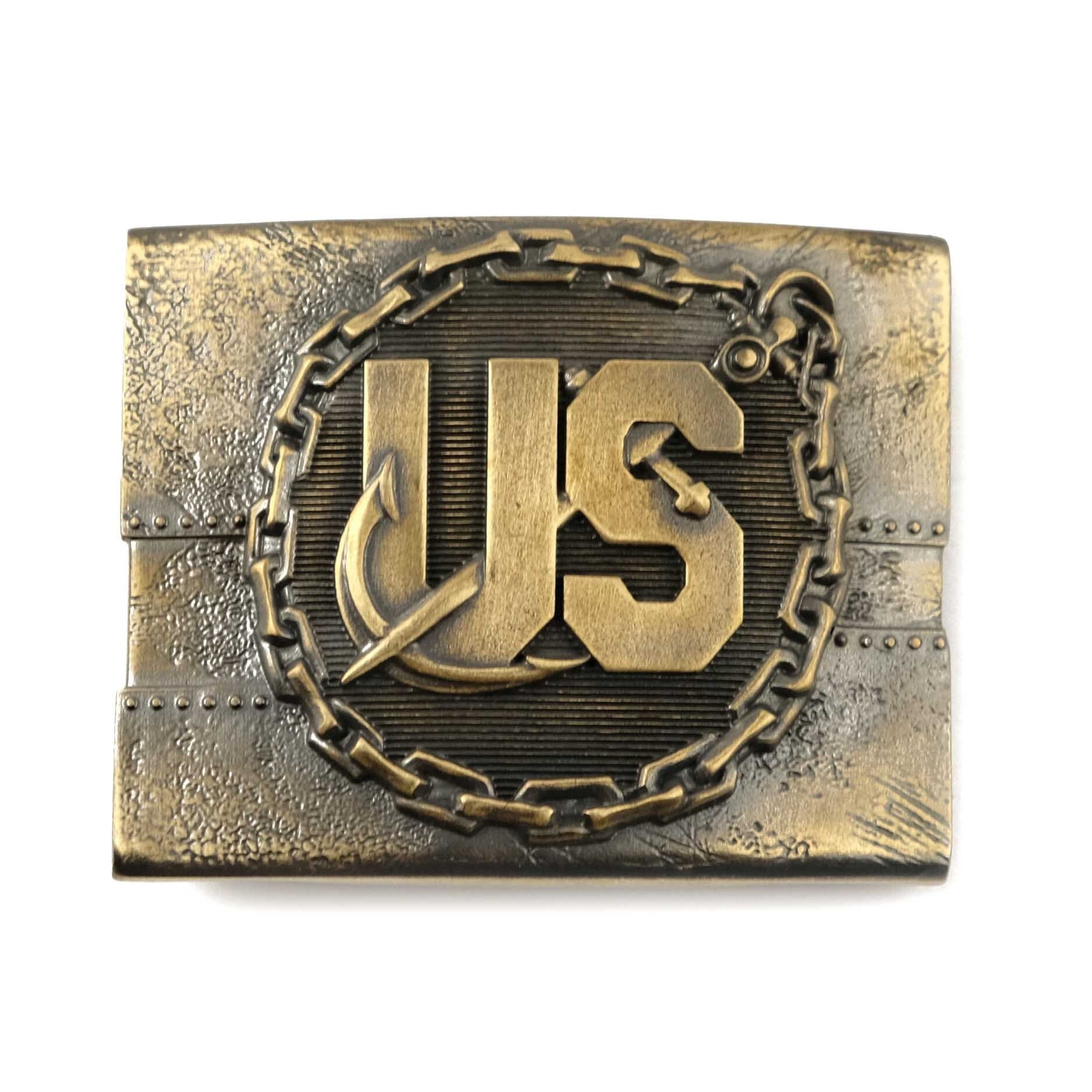 The United States Navy USN Belt Buckle Handmade American - Etsy