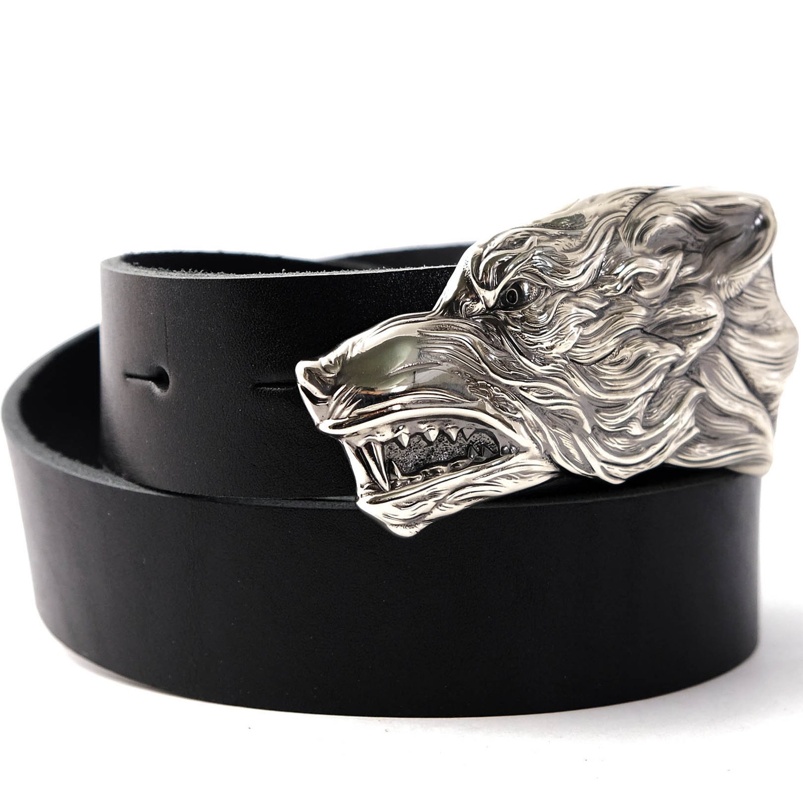 Grey Wolf belt buckle Handmade animal wolf head solid belt | Etsy