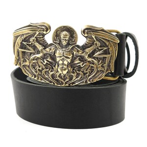 Archangel Uriel Belt Buckle, Saint Uriel Auriel Christian Accessory, St ...