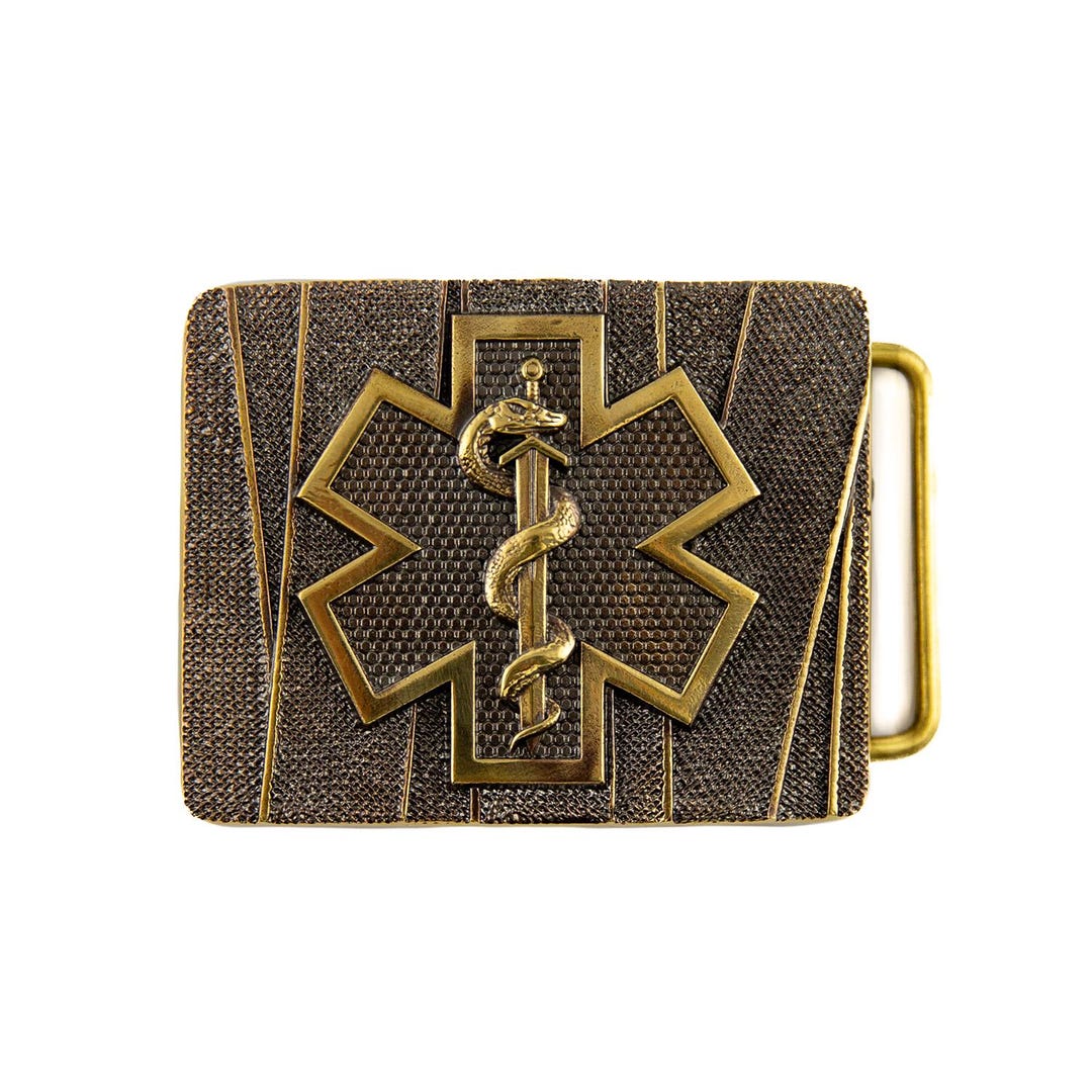 Combat Medic Belt Buckle, Paramedic Handmade Solid Brass Belt Buckle ...