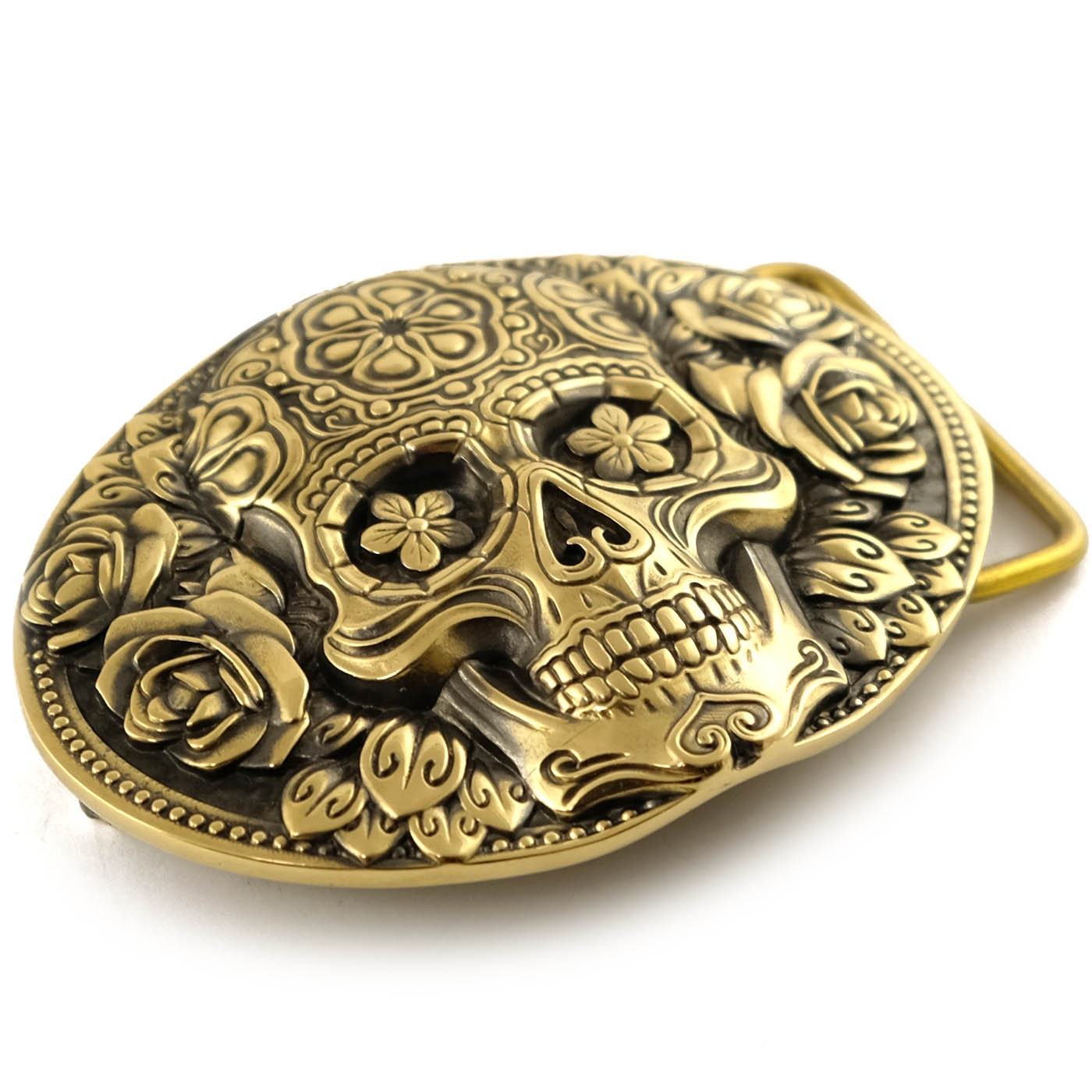 Santa Muerte Belt Buckle, Skull El Día De Muertos, the Day of the Dead ...