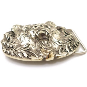Grizzly Bear Belt Buckle Wild North American Brown Bear Solid - Etsy