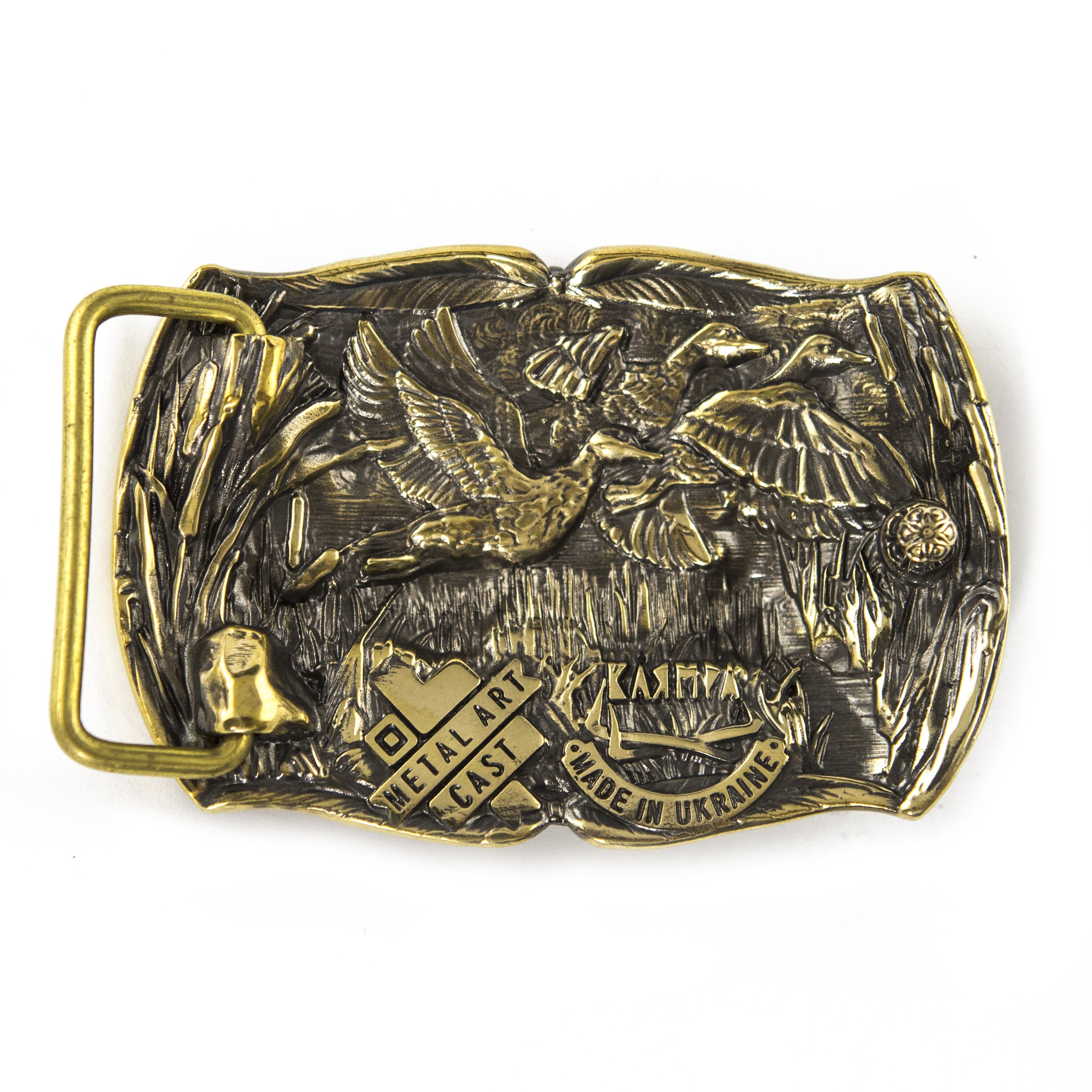 Duck Hunting Belt Buckle, Trophy Duck Season Hunter Gift Solid Belt ...