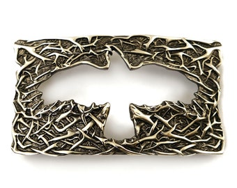 Old Silver Vintage Geometric Belt Buckle - Etsy