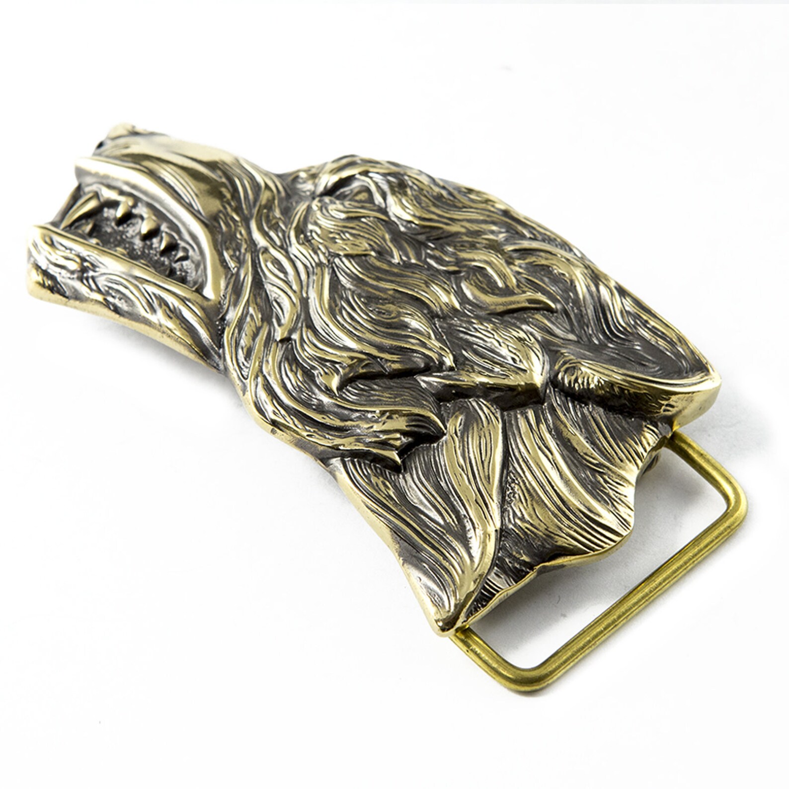 Grey Wolf Belt Buckle, Handmade Animal Wolf Head Solid Belt Buckle ...