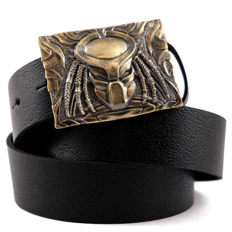 Predator Solid Brass Belt Buckle Extraterrestrial Monster - Etsy