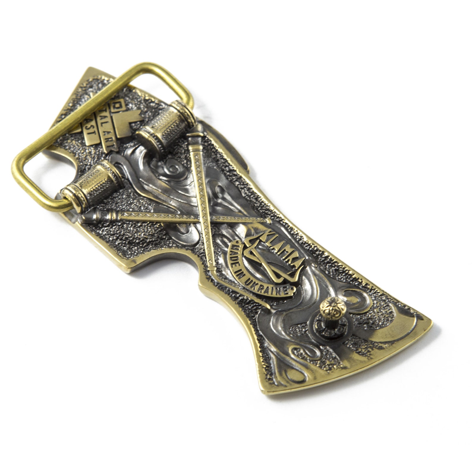 Ax Belt Buckle, Old Norse Medieval Runic Weapon Solid Brass Axe Buckle ...