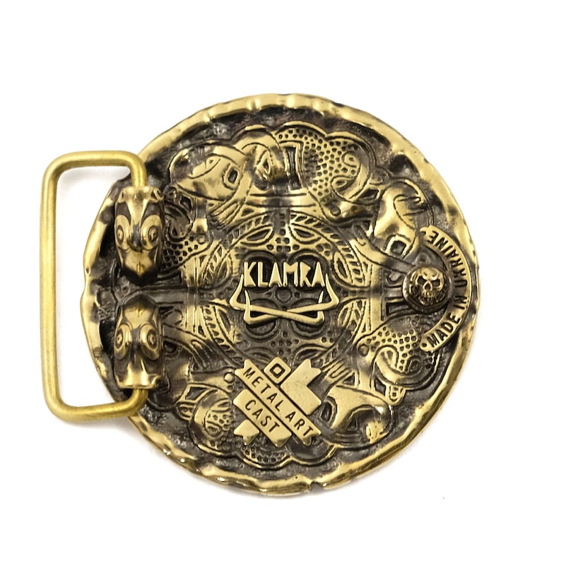 Vegvisir Belt Buckle Viking Compass Solid Brass Belt Buckle - Etsy