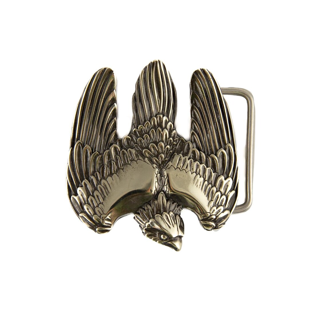 Belt Buckle Fighting Falcon, German Silver, Handmade Hunting Falcon ...