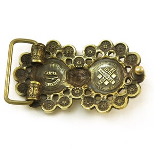 Solid Brass Belt Buckle Double Sun, Handmade Pagan Decorative Solar ...