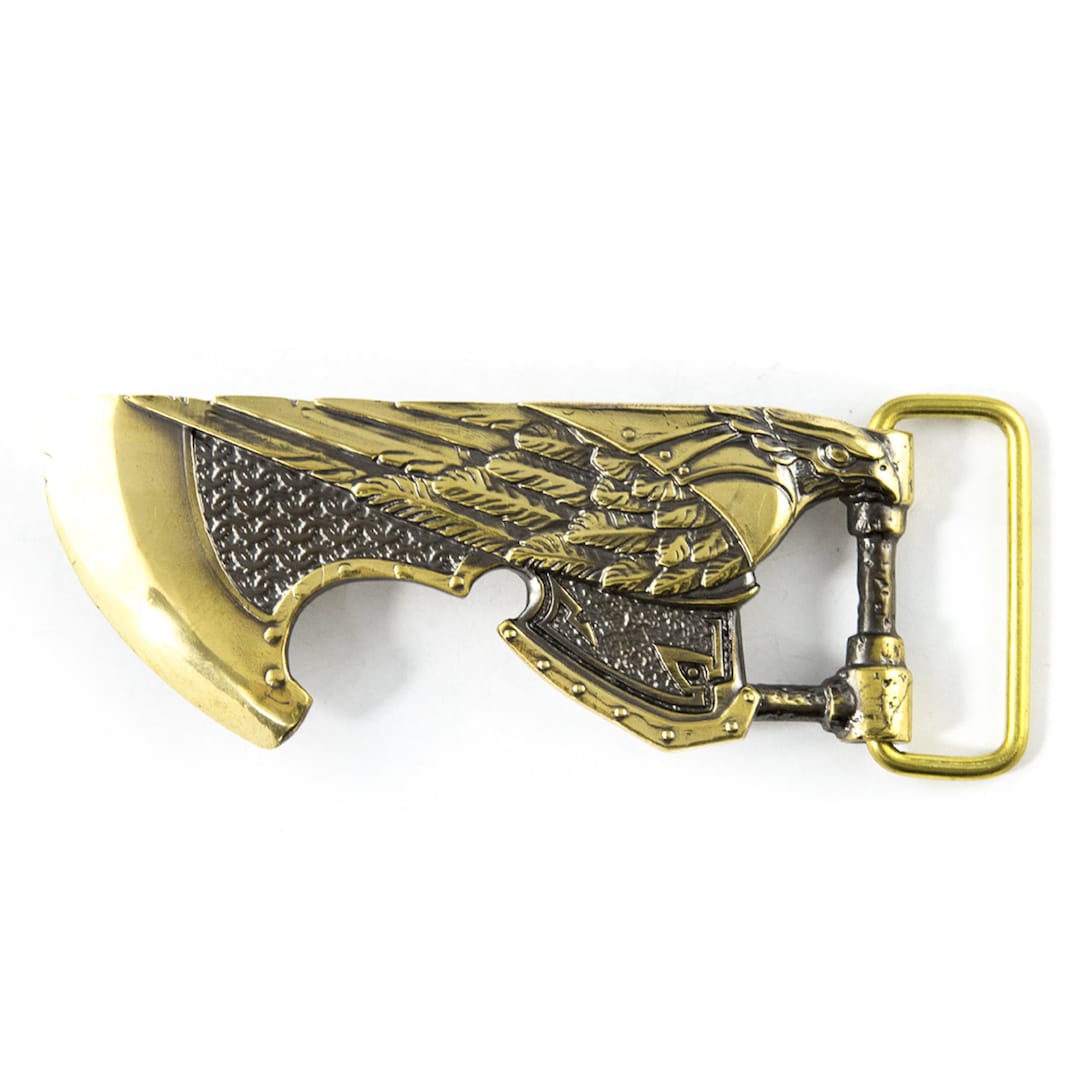 Viking Belt Buckle Axe of God; Eagle Axe Belt Buckle; Scandinavian ...