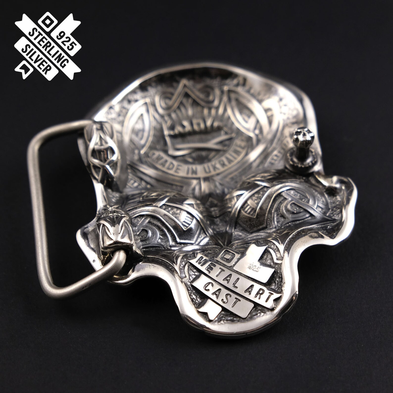 Skull Belt Buckle Human Skull Solid Silver Belt Buckle 925 - Etsy
