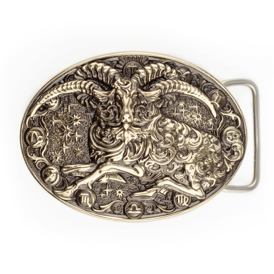 Aries German Silver Belt Buckle, Aries Ram First Fire Horoscope ...