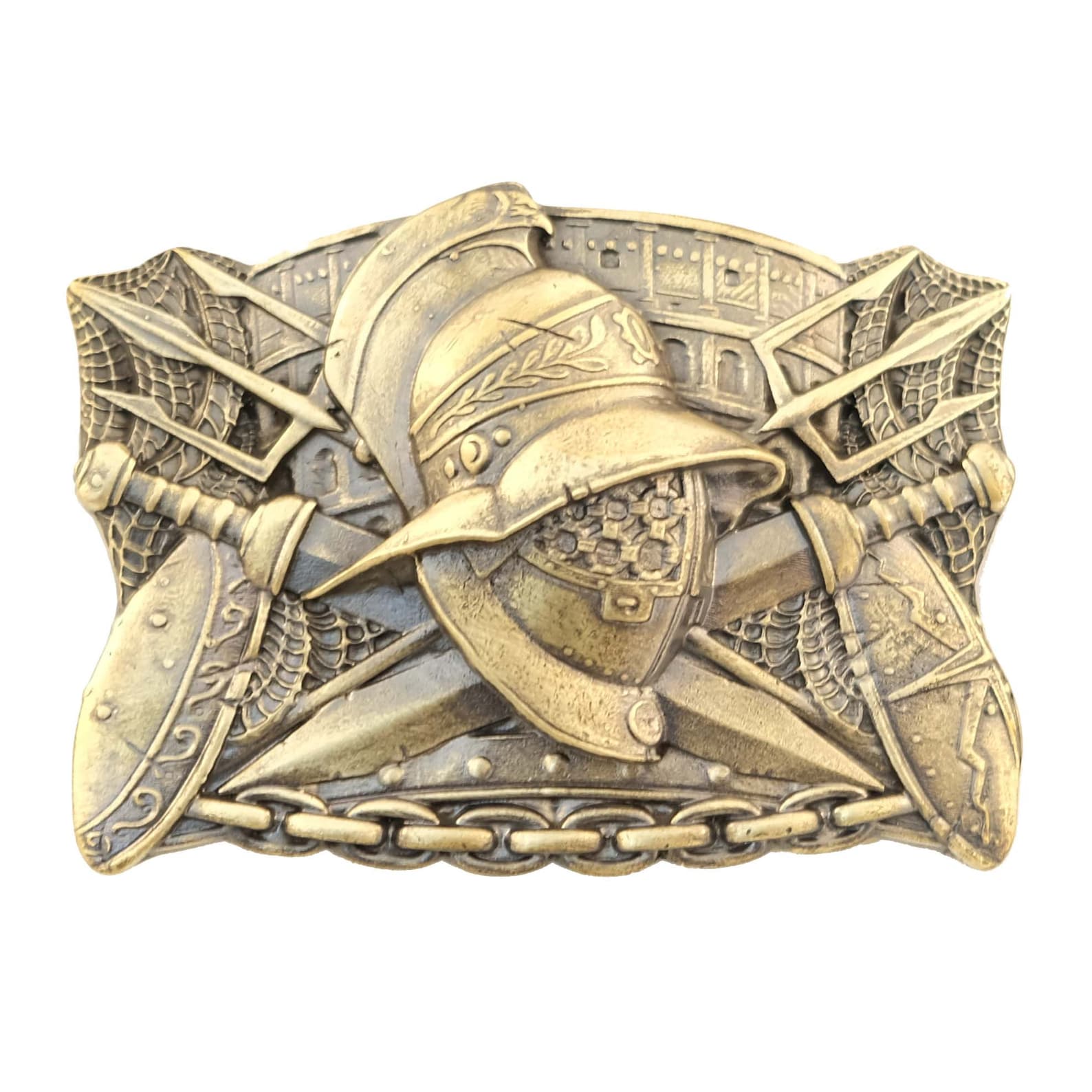 Leather belt with brass buckle Gladiator Ancient Rome slave | Etsy