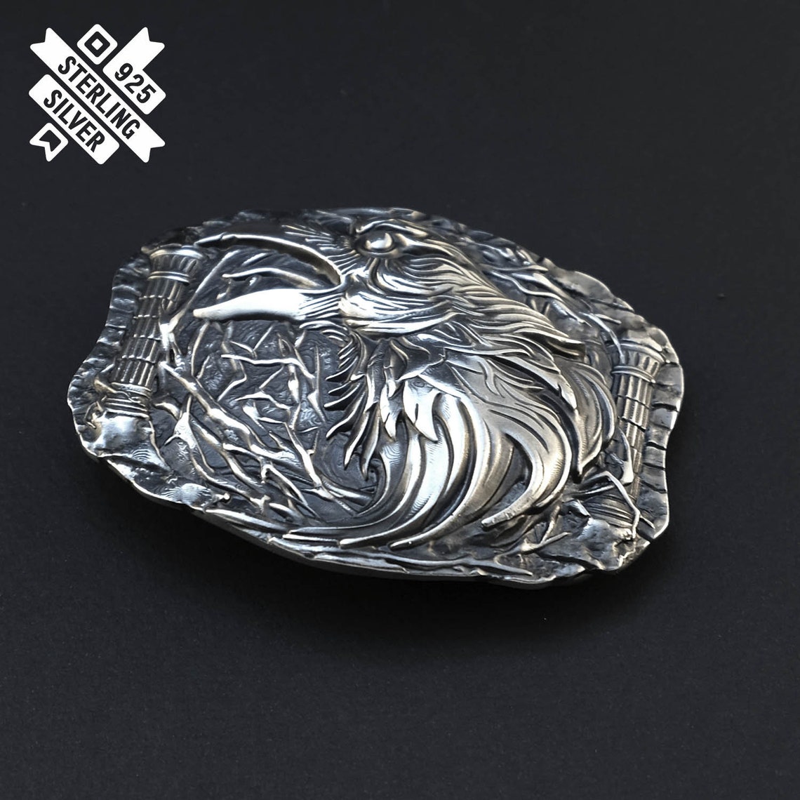 Raven Belt Buckle Old Norse Scandinavian Odin's Huginn - Etsy