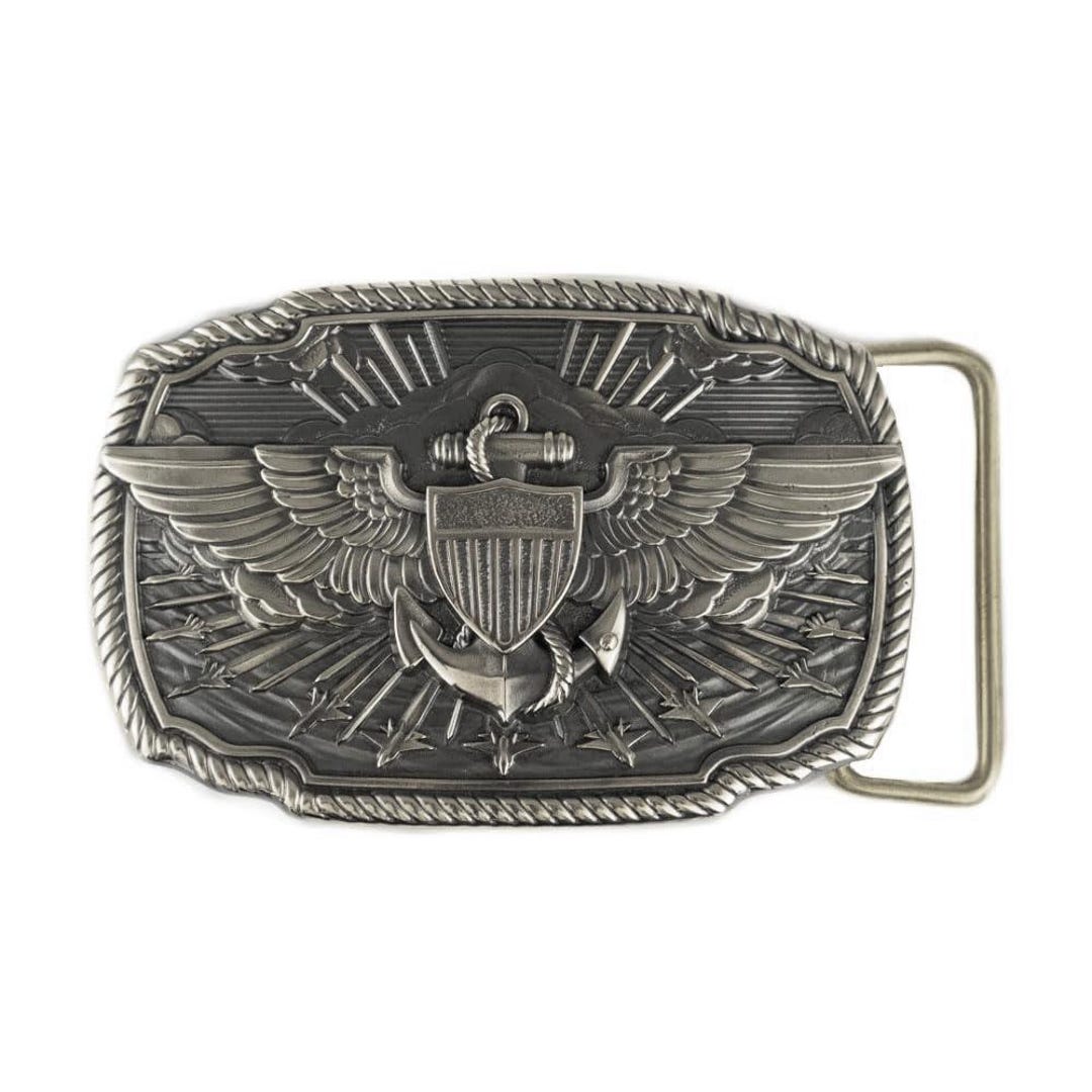The United States Naval Aviation Belt Buckle, Handmade Marines Navy ...