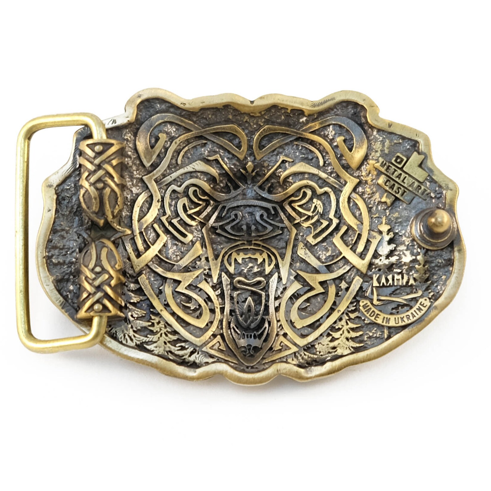 Grizzly Bear Belt Buckle Wild North American Brown Bear Solid | Etsy