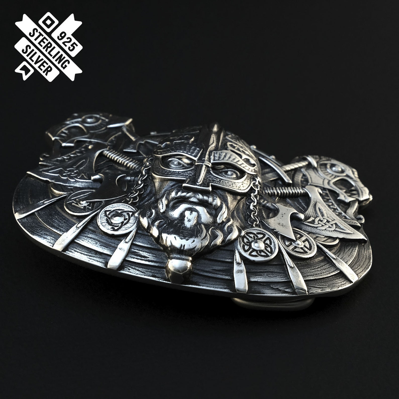 Viking Sterling Silver Belt Buckle Old Norse Scandinavian - Etsy