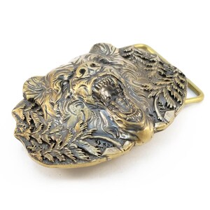 Grizzly Bear Belt Buckle Wild North American Brown Bear Solid - Etsy