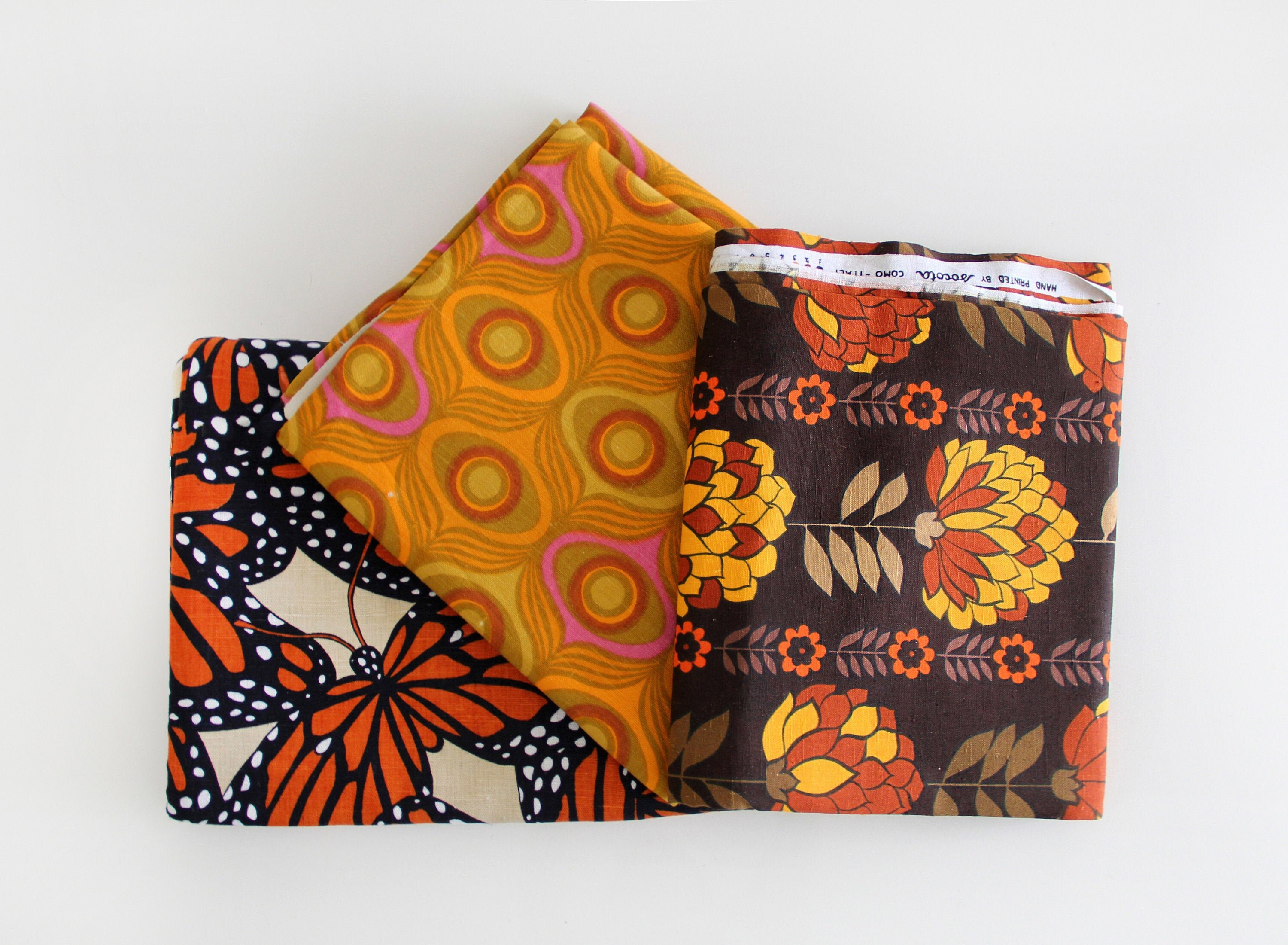Vintage 70's Upholstery Fabrics New From Deadstock - Etsy