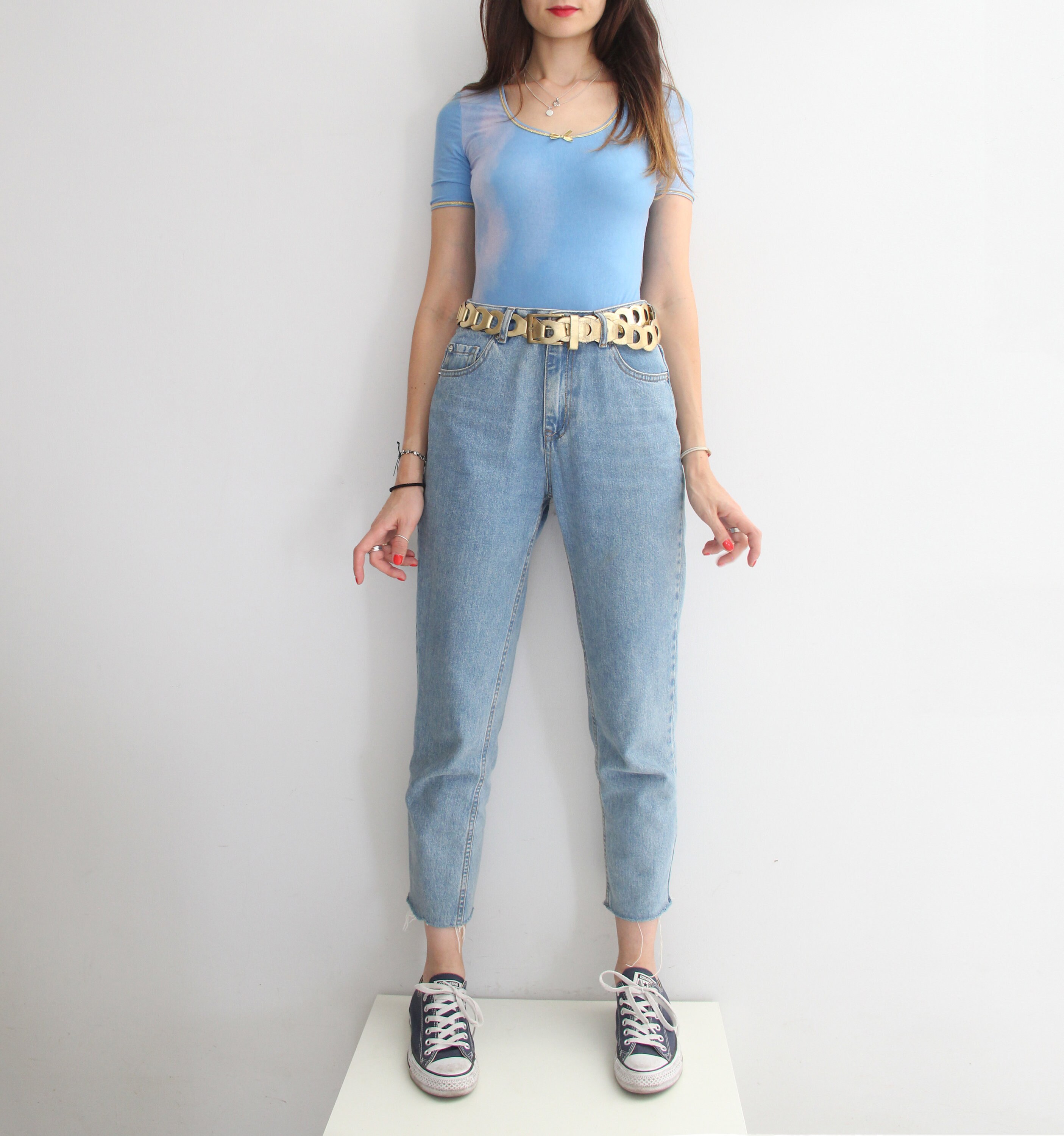 MOSCHINO Vintage 90s Light Blue Clouds Tie Dye Bodysuit - Etsy