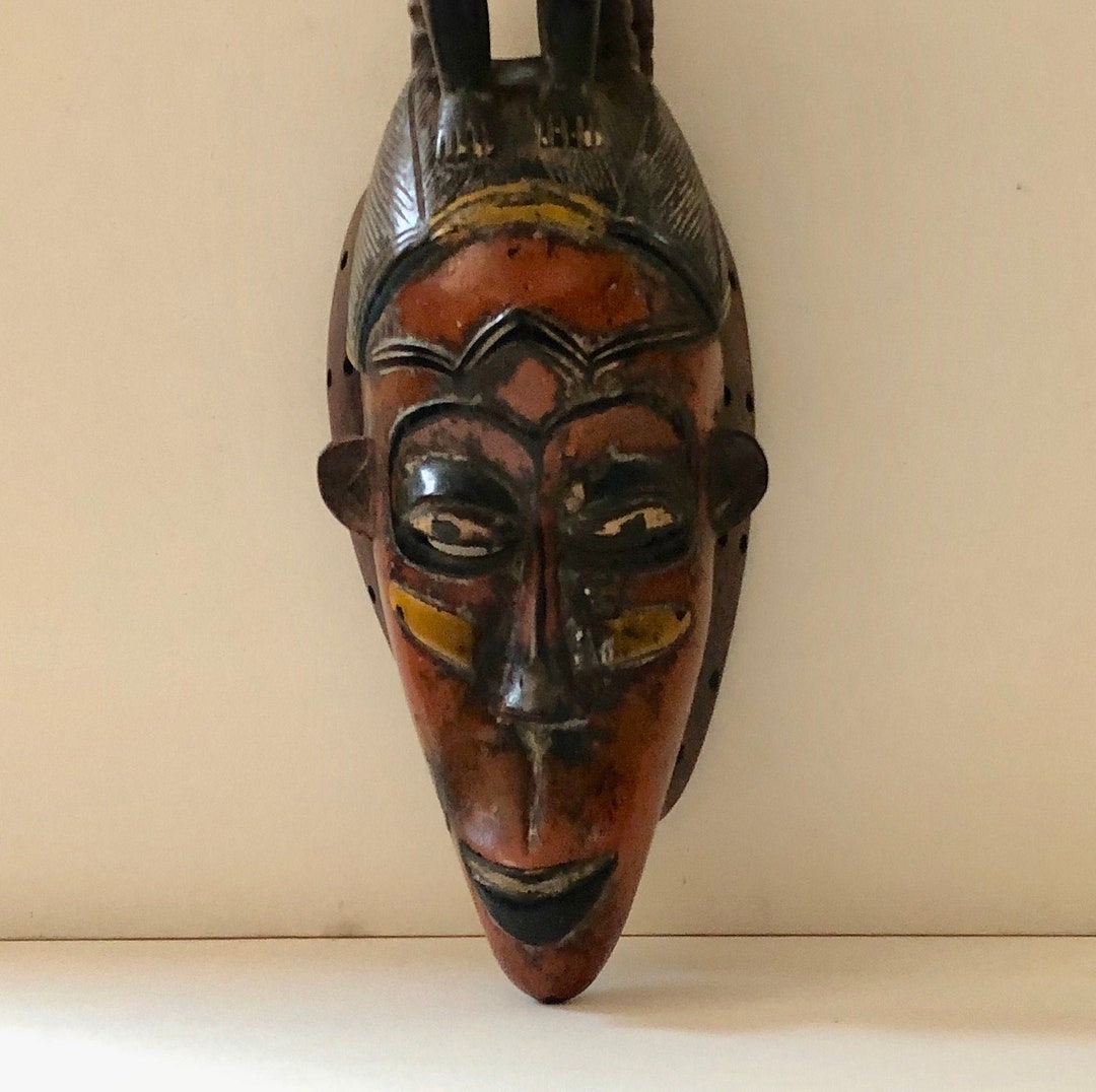 Gouro Portrait Mask, Ivory Coast, Vintage, Hand Carved, Gallery Wall ...