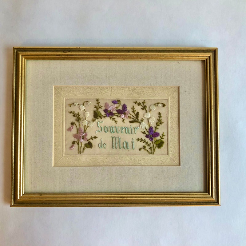 Embroidered Postcard - Etsy
