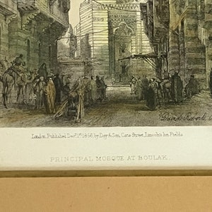 Antique David Roberts RA (1796-1864), Principal Mosque at Boulak, Cairo ...