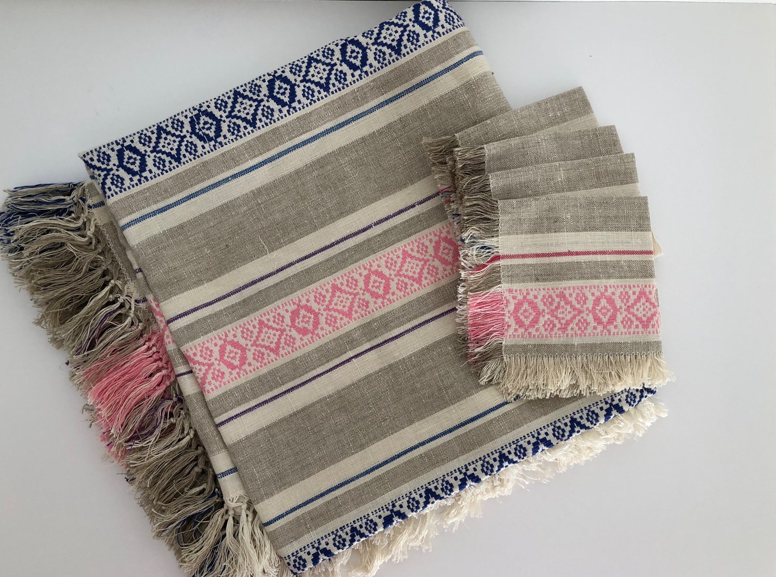 Scandinavian Table Linens Vintage Linens Handwoven Folk - Etsy