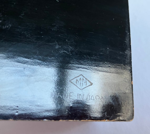 Vintage Japanese lacquerware hinged box with art deco… - Gem