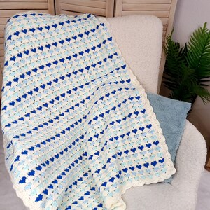 CROCHET PATTERN Baby Heart Blankets Bundle / Unique Baby Afghan Design ...