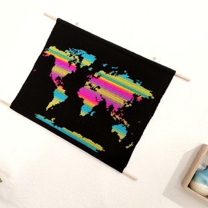 CROCHET PATTERN Tapestry World Map / Geography Wall Hanging Crochet ...