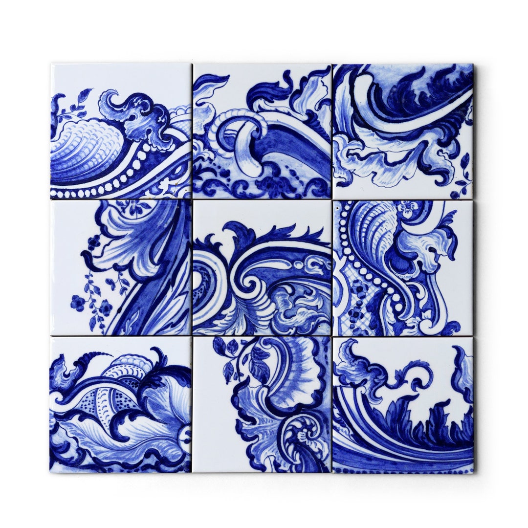 DELFT Inspired Blue and White Ceramic Tiles - Etsy