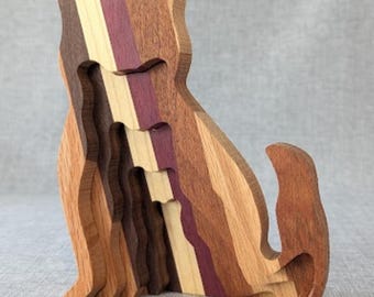 Interlocking Wooden Cross Decor | Collapsible Handcrafted Wood ...