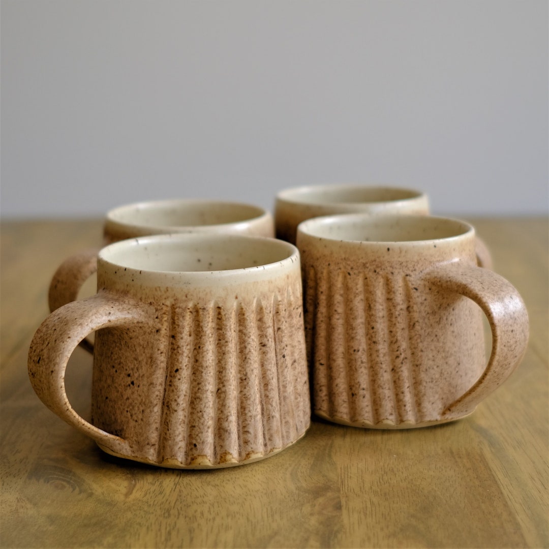 Pottery Mug Set, 4 Mugs, MADE TO ORDER, Stoneware Coffee Mug - Etsy