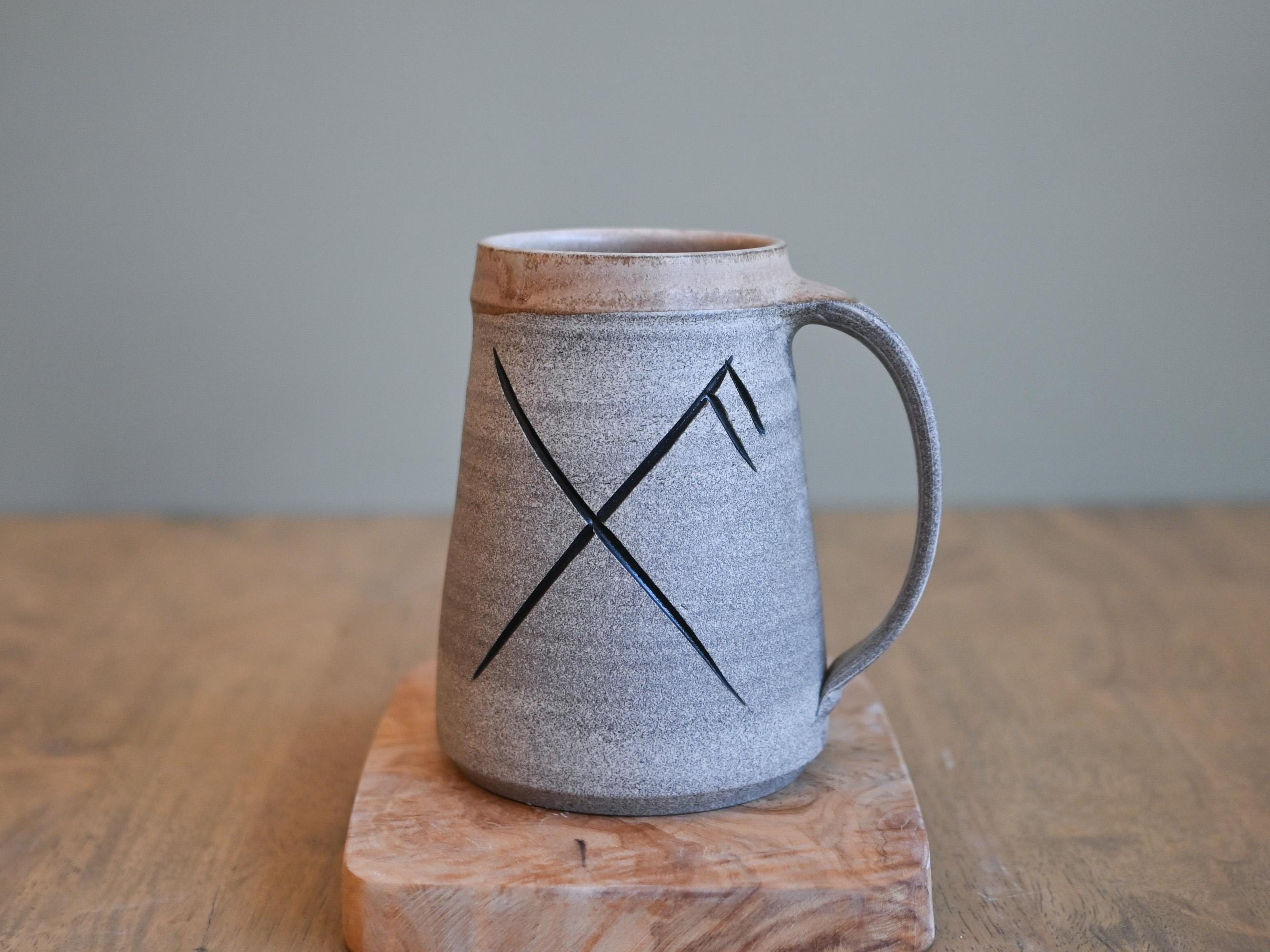 Viking Bind Rune Mug, Carved Beer Stein, Tankard, 22 Oz - Etsy