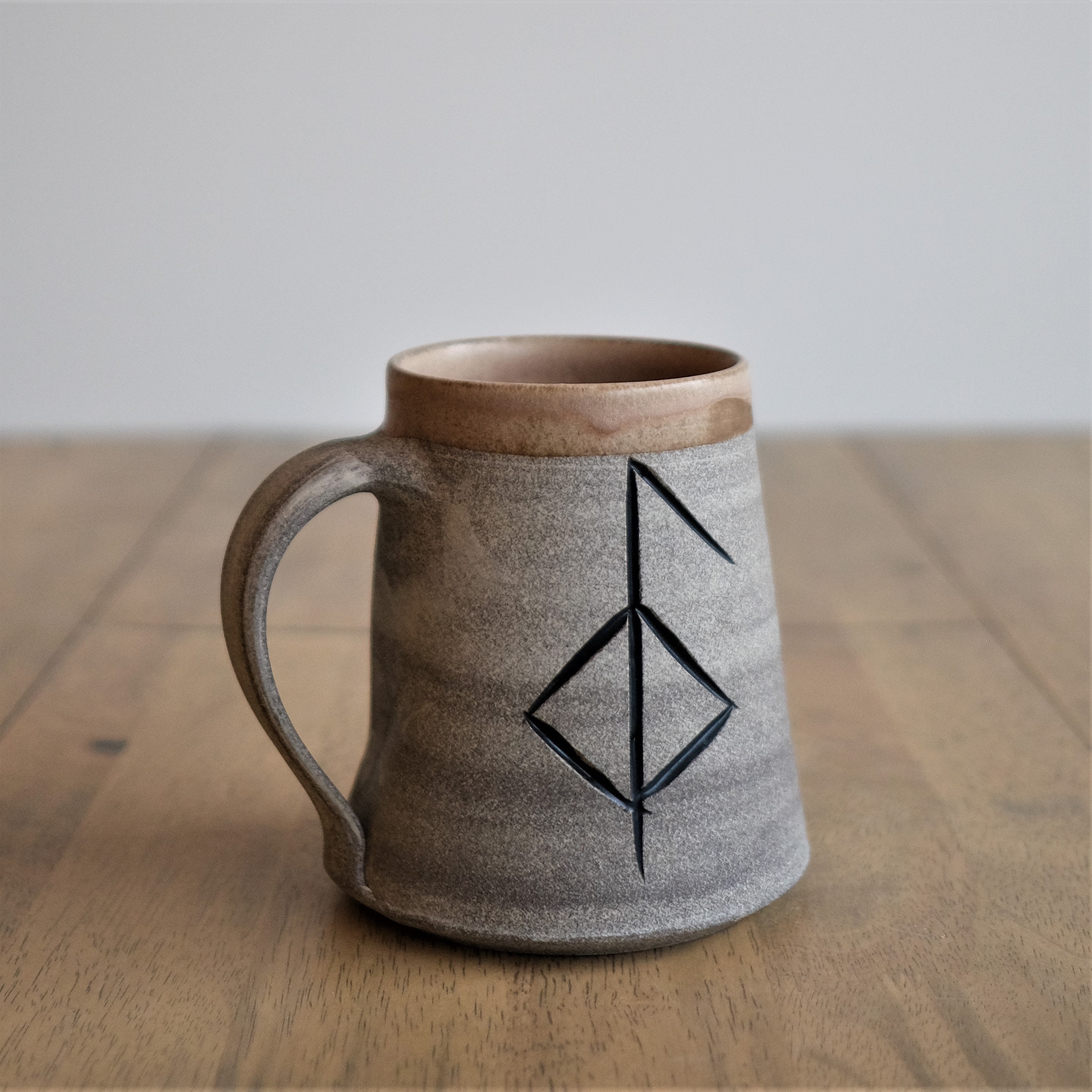 Viking Bind Rune Mug, Carved Beer Stein, Tankard, 22 Oz - Etsy