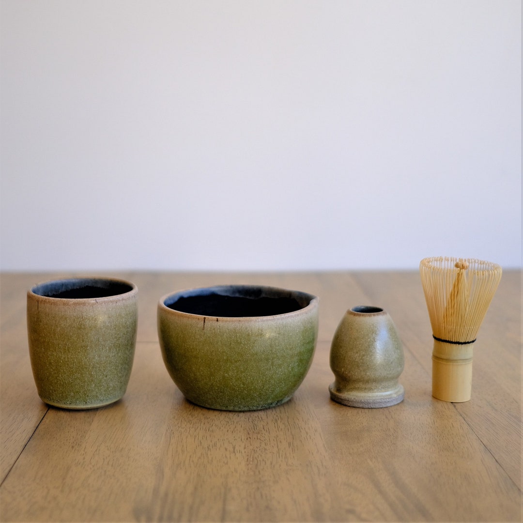 Beautiful Matcha Tea Set, Chawan Bowl, Whisk Holder - Etsy