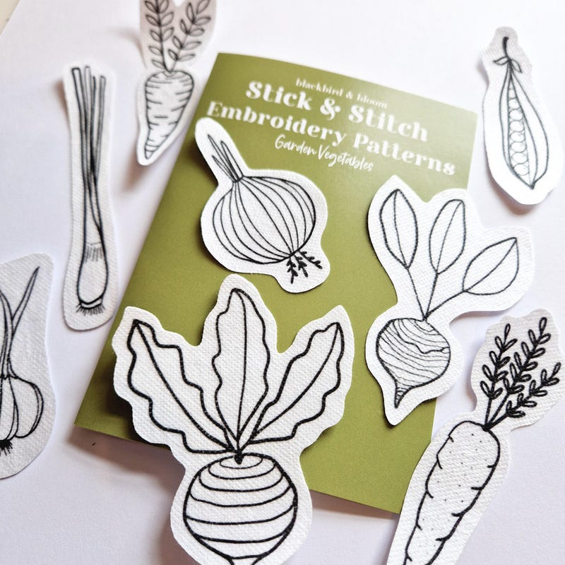 Food Embroidery Stickers - Etsy UK