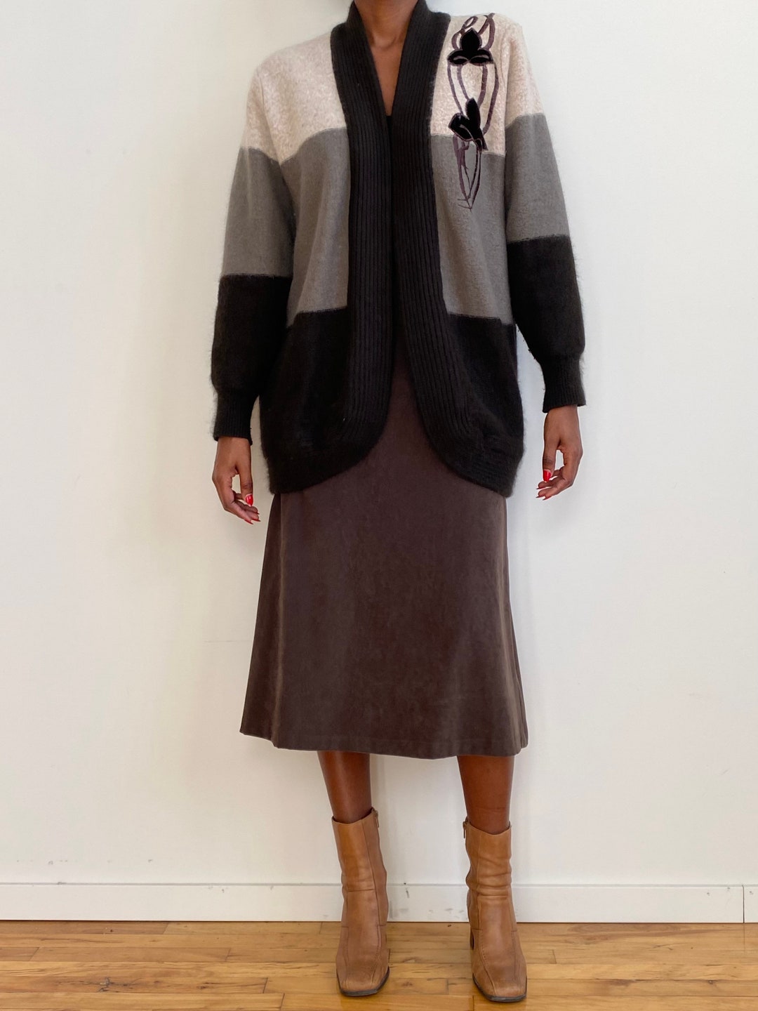 Vintage Angora Wool Cardigan - Etsy