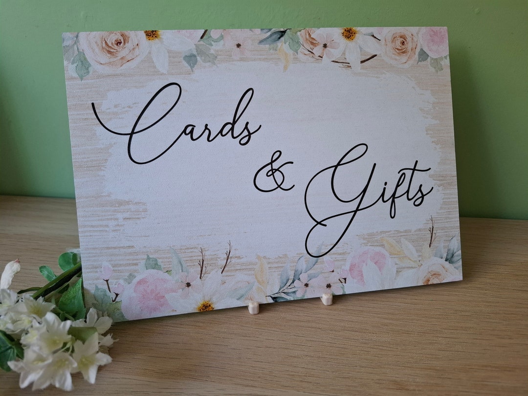Wooden Cards & Gifts Wedding Sign. Cards and Gifts Plaque. Wedding ...