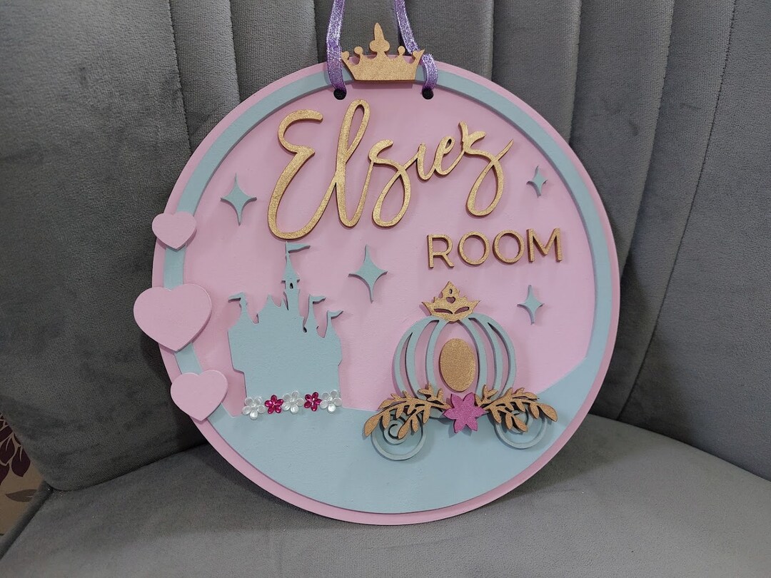 Princess Wall Plaque, Princess Plaque, Girls Bedroom Sign, Princess ...